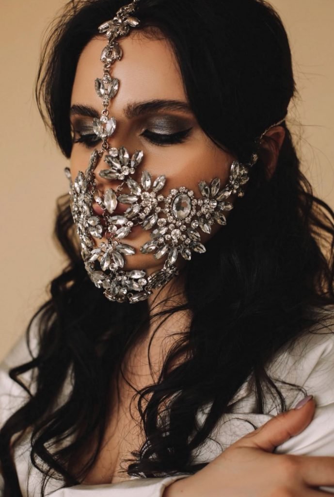 Crystal Face Mask Alice, Face Accessory – GetMan Jewelry