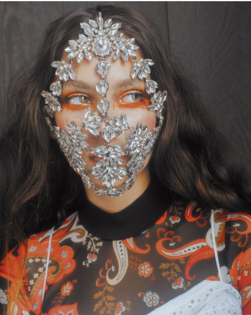 Crystal Face Mask Envaly, Face Accessory, Face Veil – GetMan Jewelry