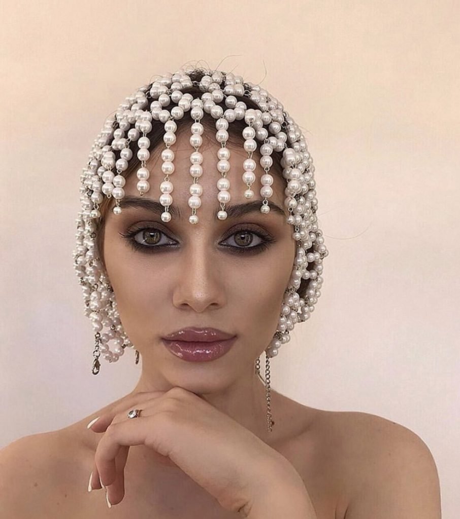 Pearl Face Mask Avery, Haute Couture Mask – GetMan Jewelry