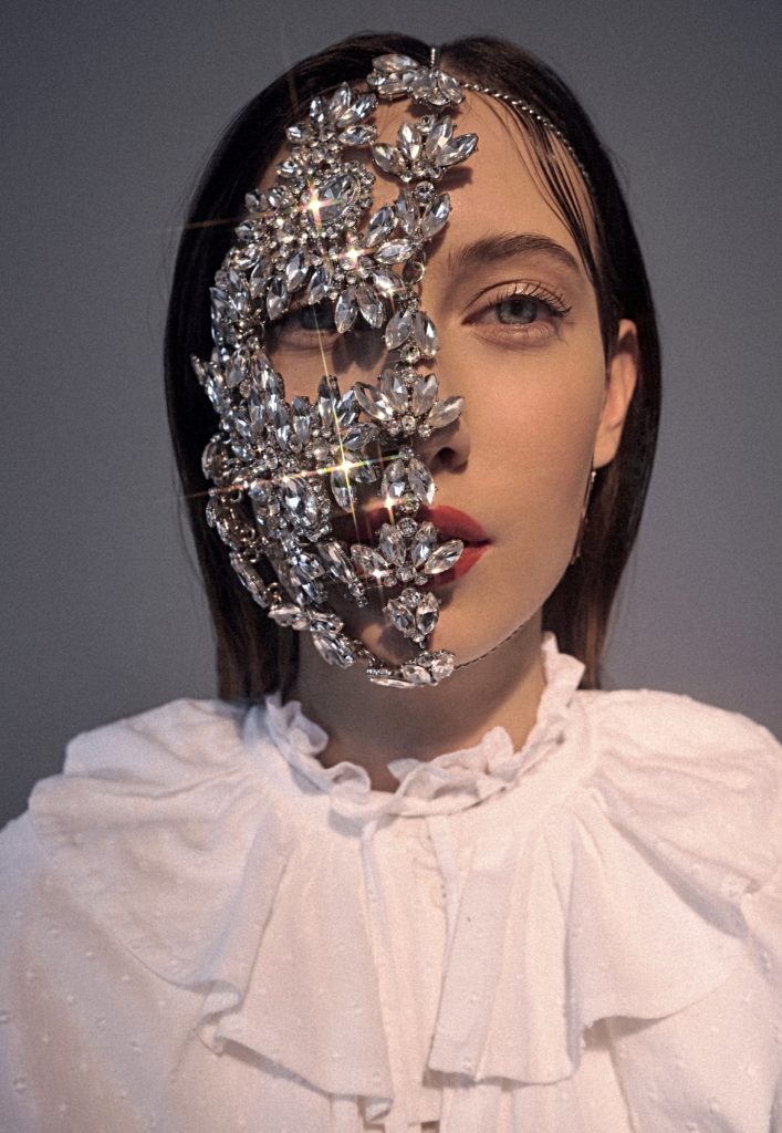 Crystal Half Face Mask Virgin, Face Jewelry, Face Accessory – GetMan ...